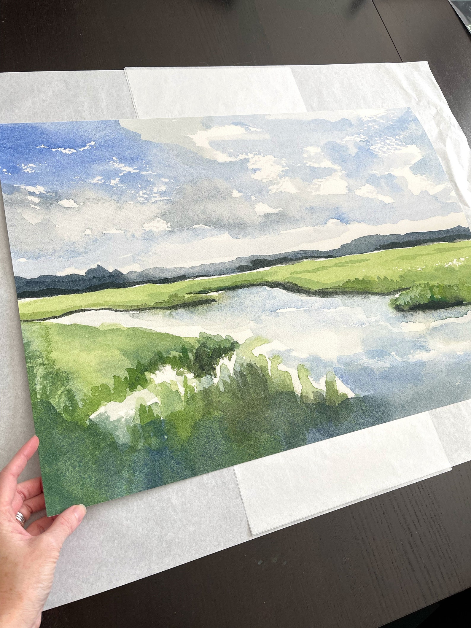 Landscape Marsh Painting Landscape Print Marsh Print - Etsy