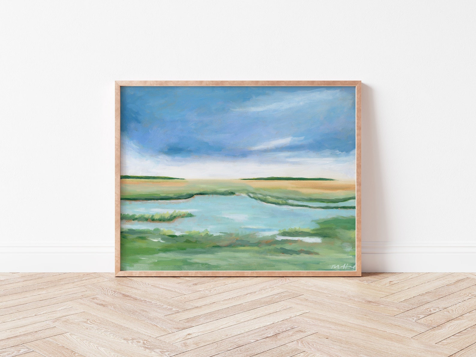 Landscape Marsh Painting Landscape Print Marsh Print - Etsy