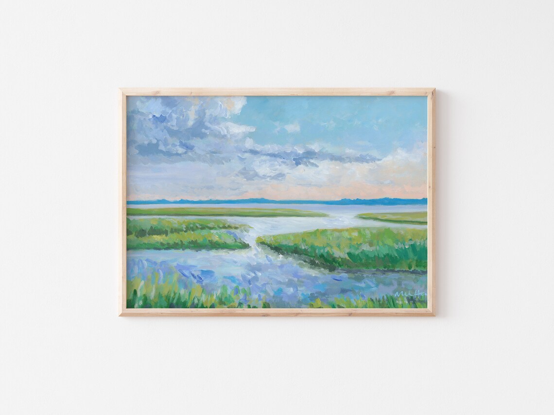Landscape Marsh Print | Landscape Print | Marsh Print | Landscape Art ...