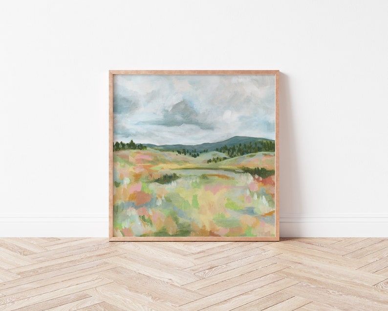 Mountain Print Mountain Painting Mountain Art Blue Ridge | Etsy