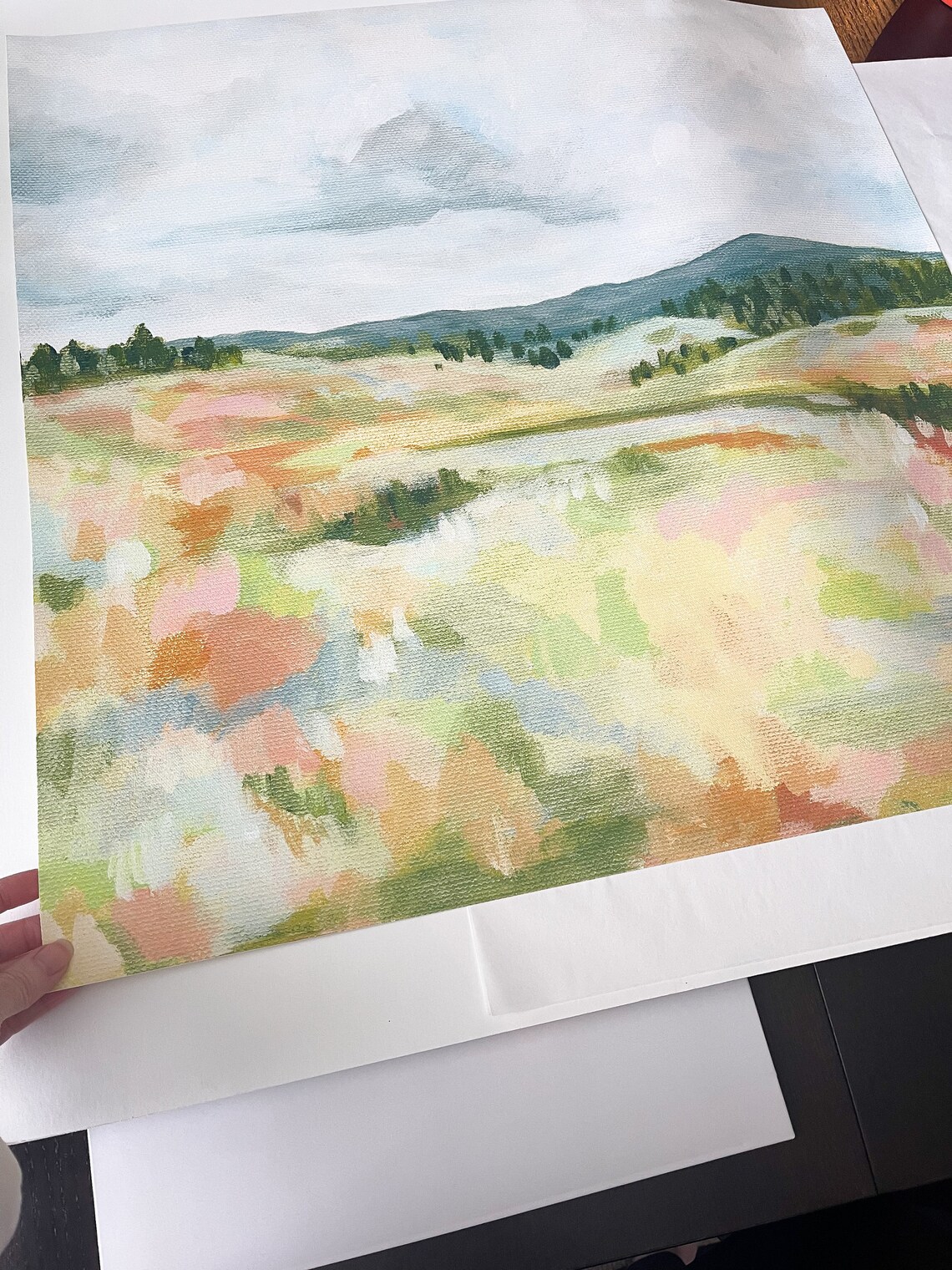 Mountain Print Mountain Painting Mountain Art Blue Ridge - Etsy