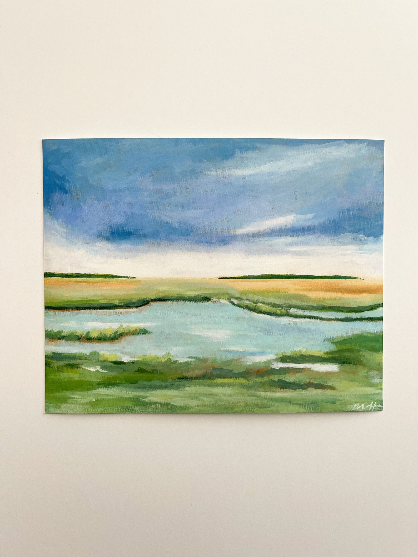 Landscape Marsh Painting Landscape Print Marsh Print - Etsy