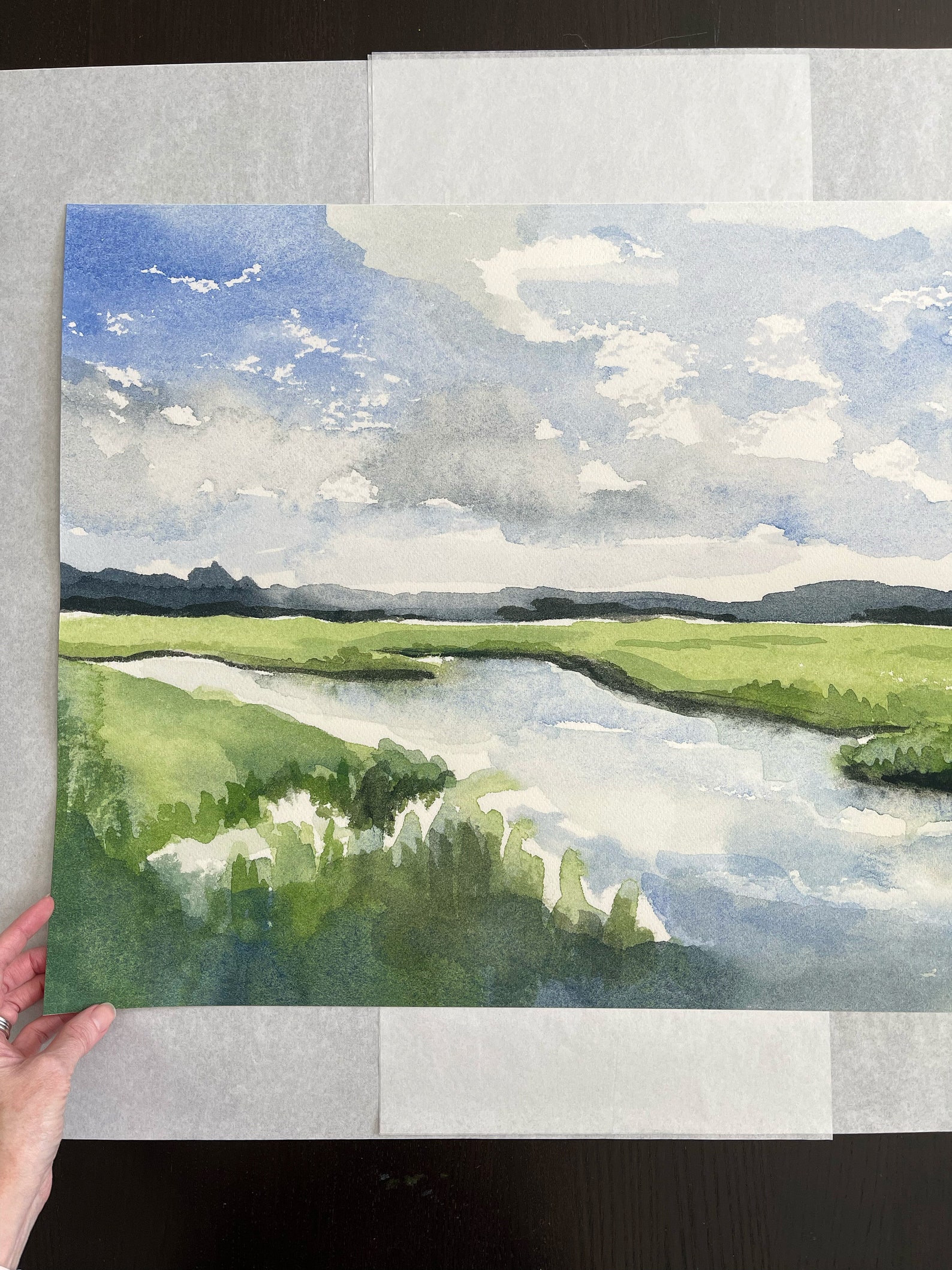 Landscape Marsh Painting Landscape Print Marsh Print - Etsy