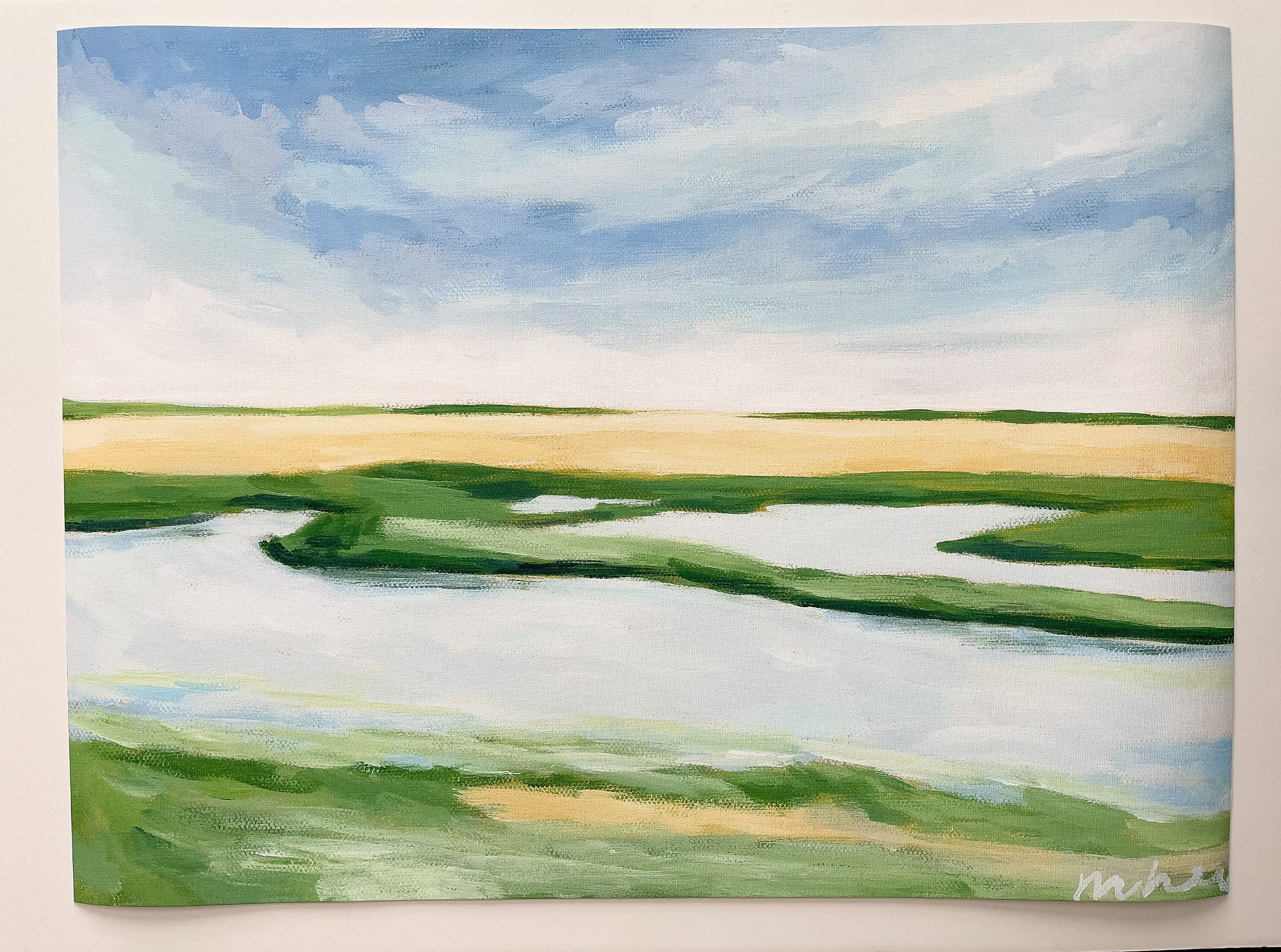 Landscape Marsh Painting Landscape Print Marsh Print - Etsy