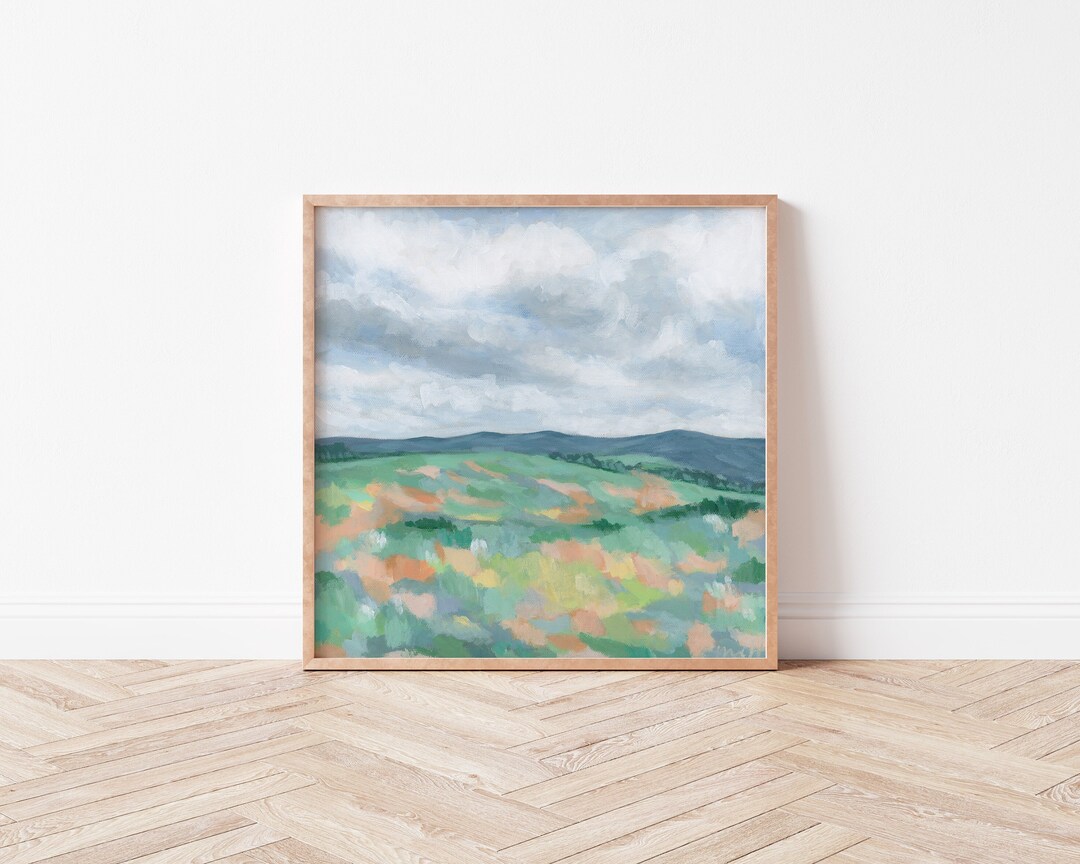 Abstract Mountain Print | Mountain Painting | Mountain Art | Blue Ridge ...
