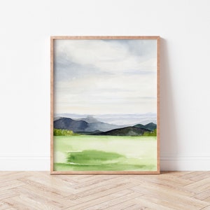 Mountain Art Print | Mountain Painting | Mountain Landscape | Mountain ...