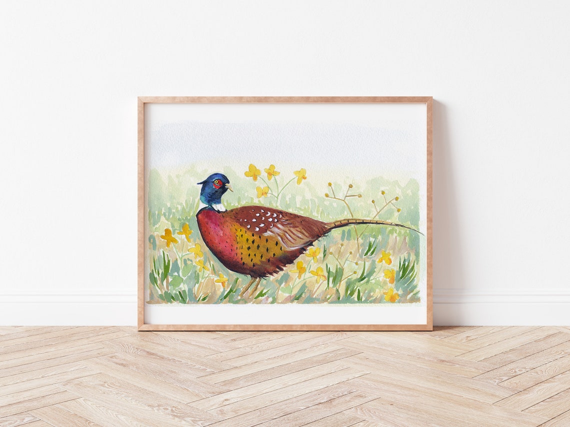 Pheasant Painting Pheasant Art Hunting Art Bird Painting - Etsy