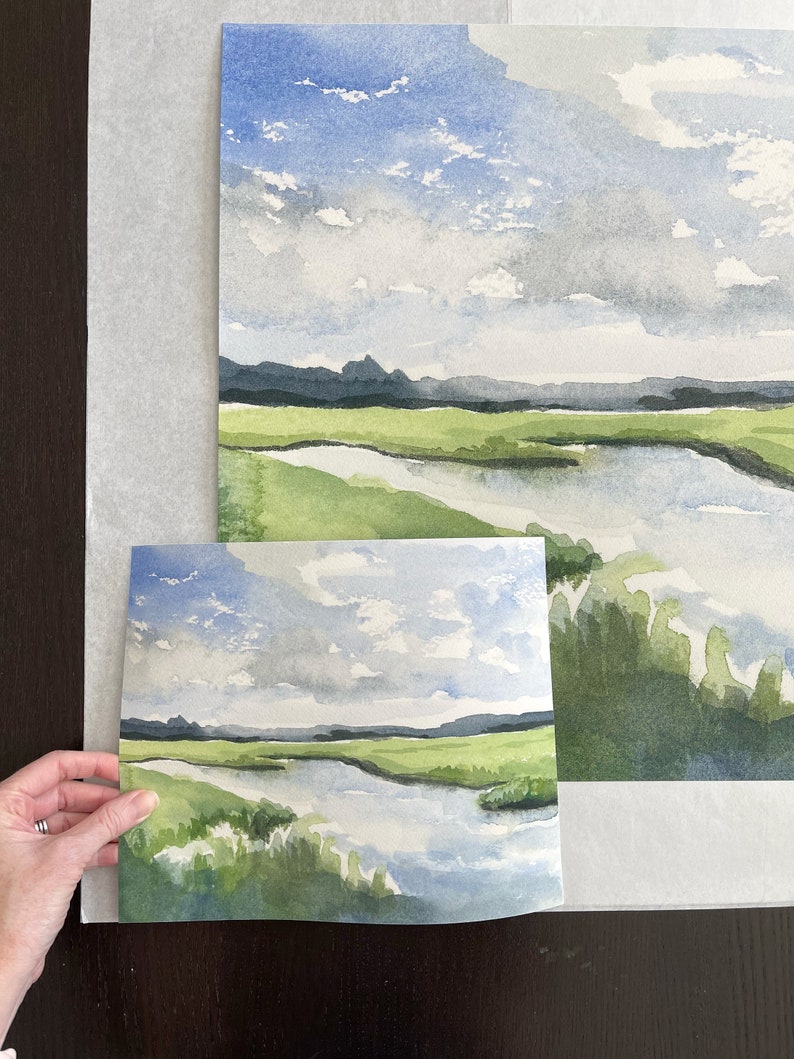 Landscape Marsh Painting Landscape Print Marsh Print - Etsy