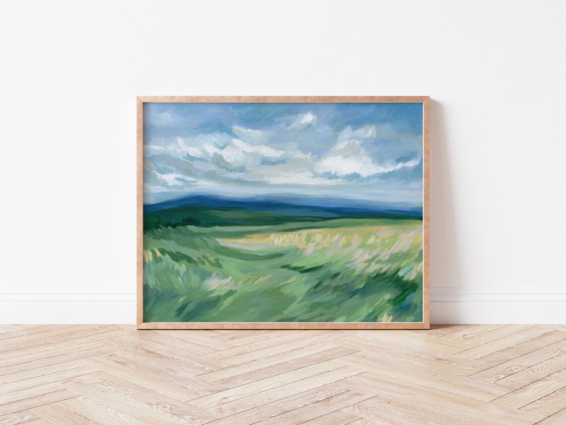 Mountain View Painting Mountain Painting Mountain Print - Etsy