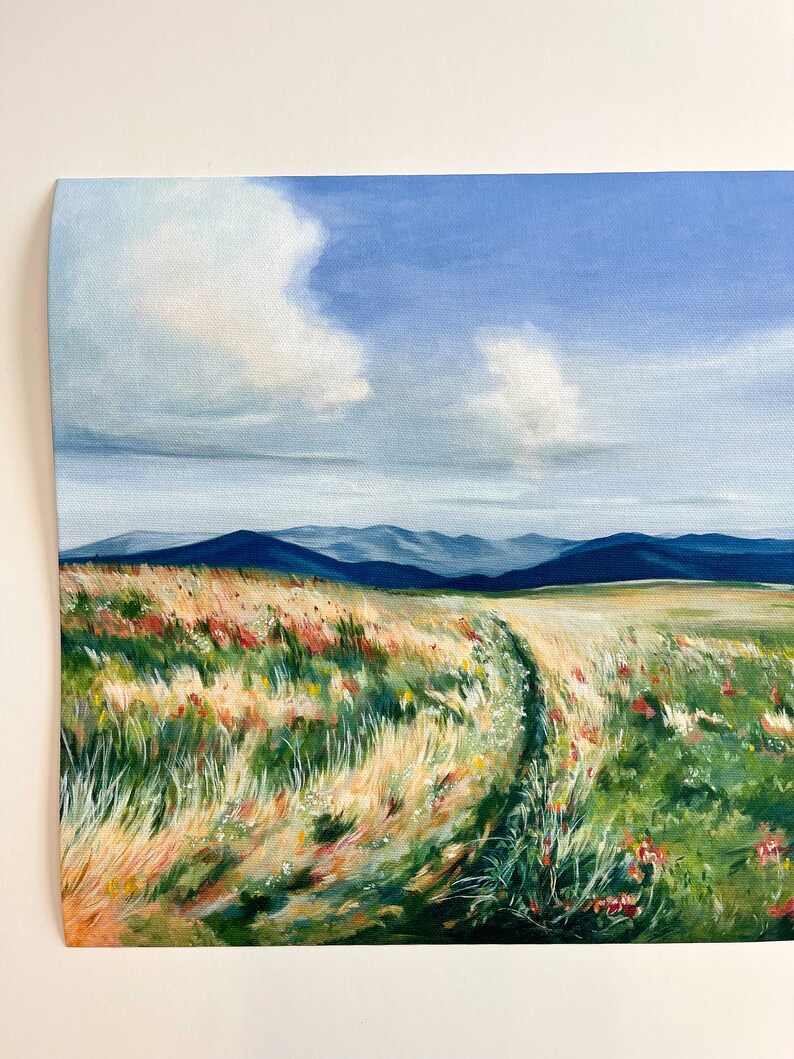Mountain View Painting Mountain Painting Mountain Print - Etsy