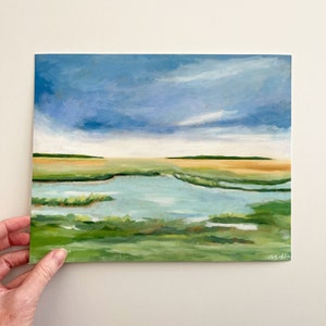 Landscape Marsh Painting Landscape Print Marsh Print - Etsy