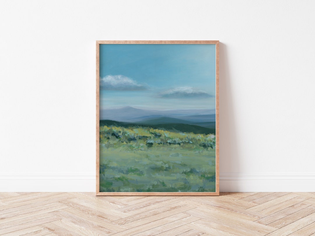 Mountain View Painting Mountain Painting Mountain Print Blue Ridge ...