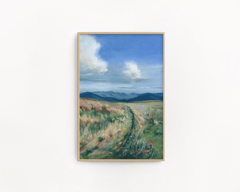 Mountain View Painting Mountain Painting Mountain Print - Etsy
