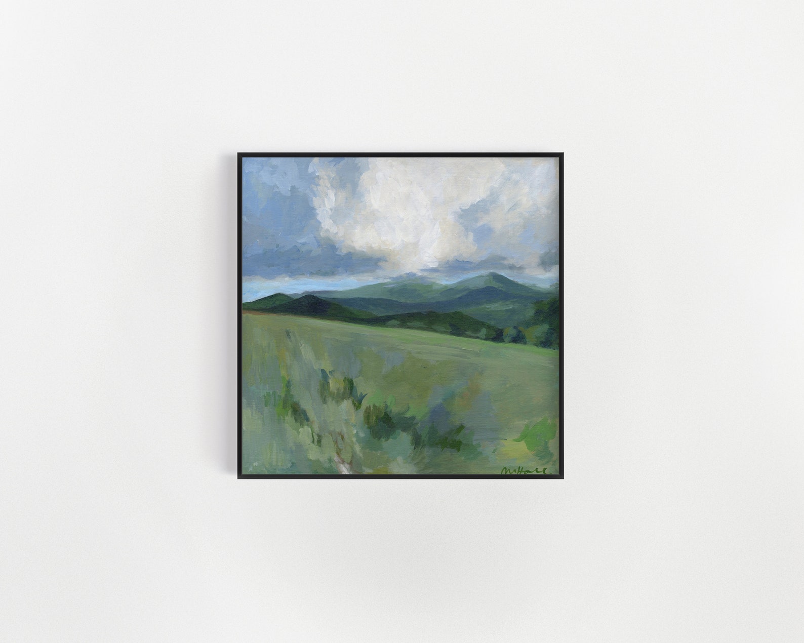 Mountain Print Mountain Painting Mountain Art Blue Ridge - Etsy