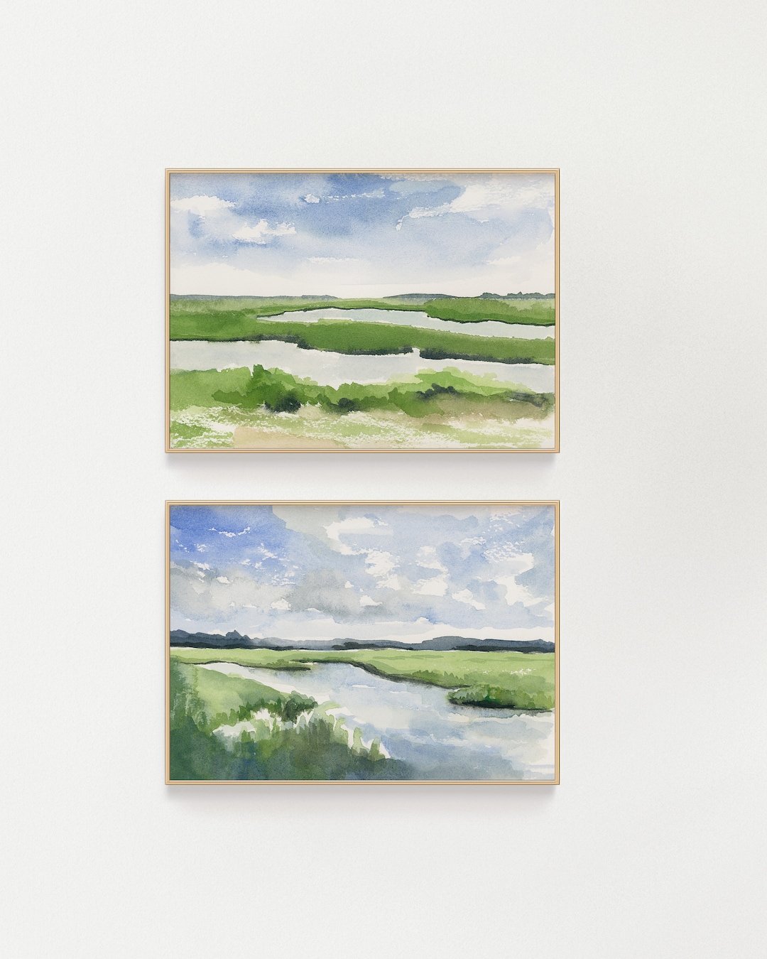 Set of 2 Landscape Marsh Painting | Landscape Print | Charleston Art ...