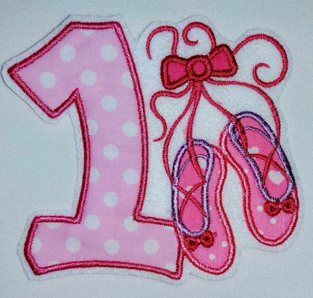 Birthday Number Application Ballet Shoe Numbers Birthday - Etsy