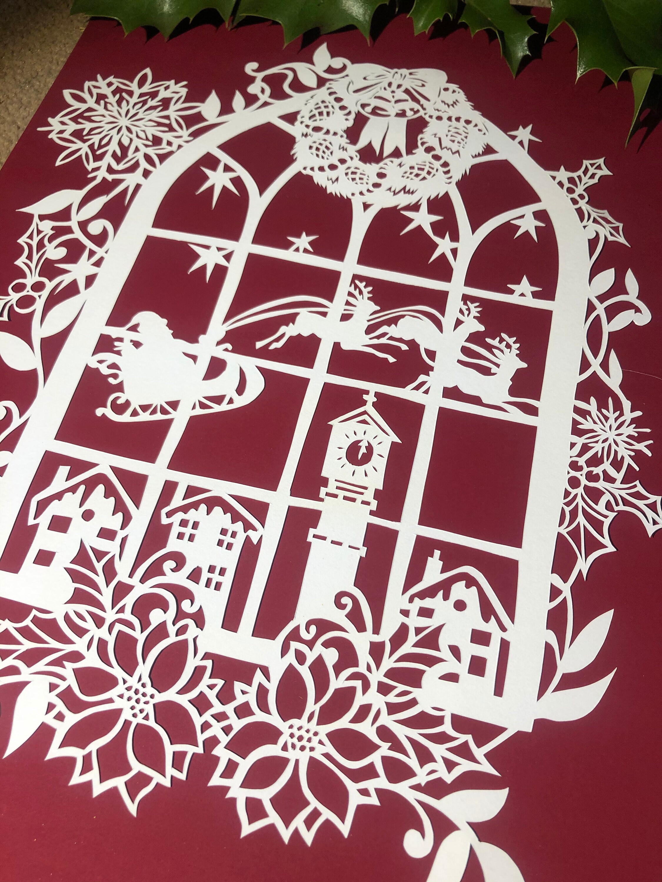 Christmas Window Digital Papercutting Template Digital Download - Etsy