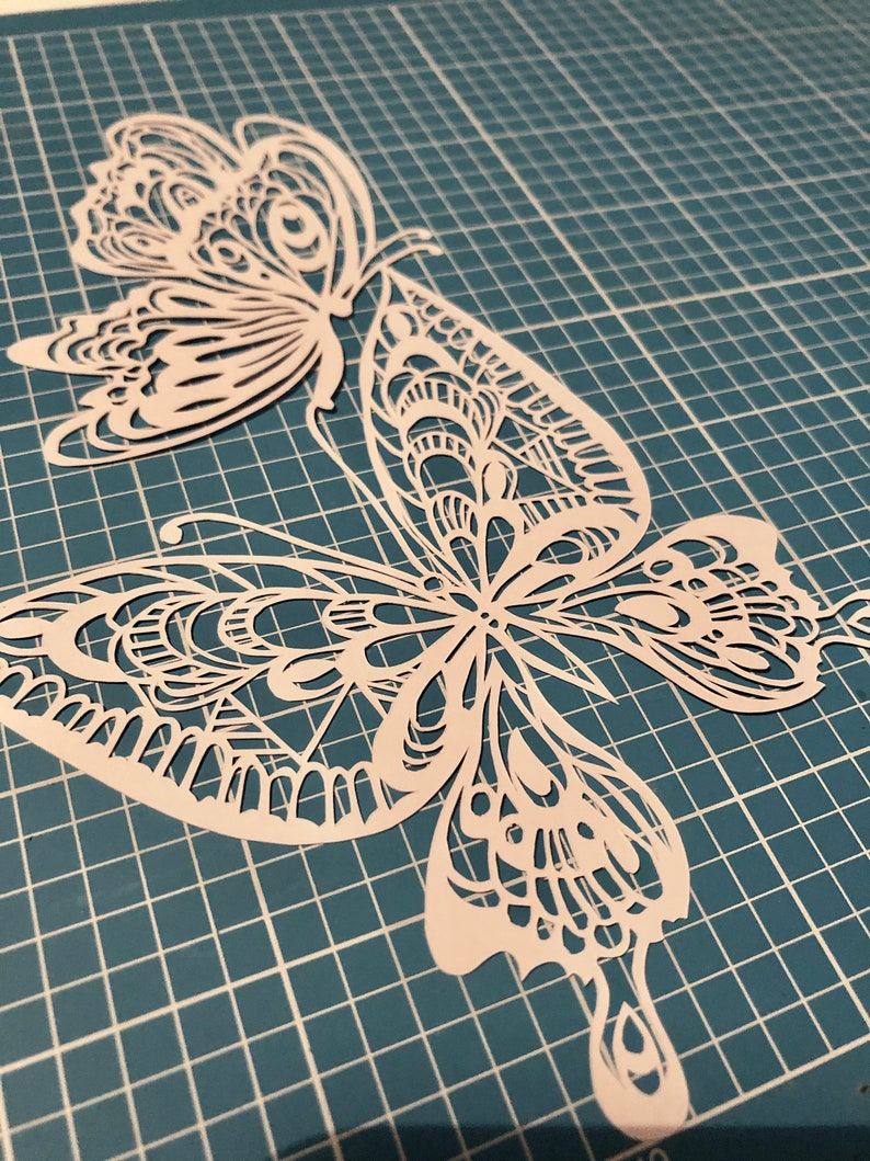 Butterflies Papercutting Template Digital Download - Etsy