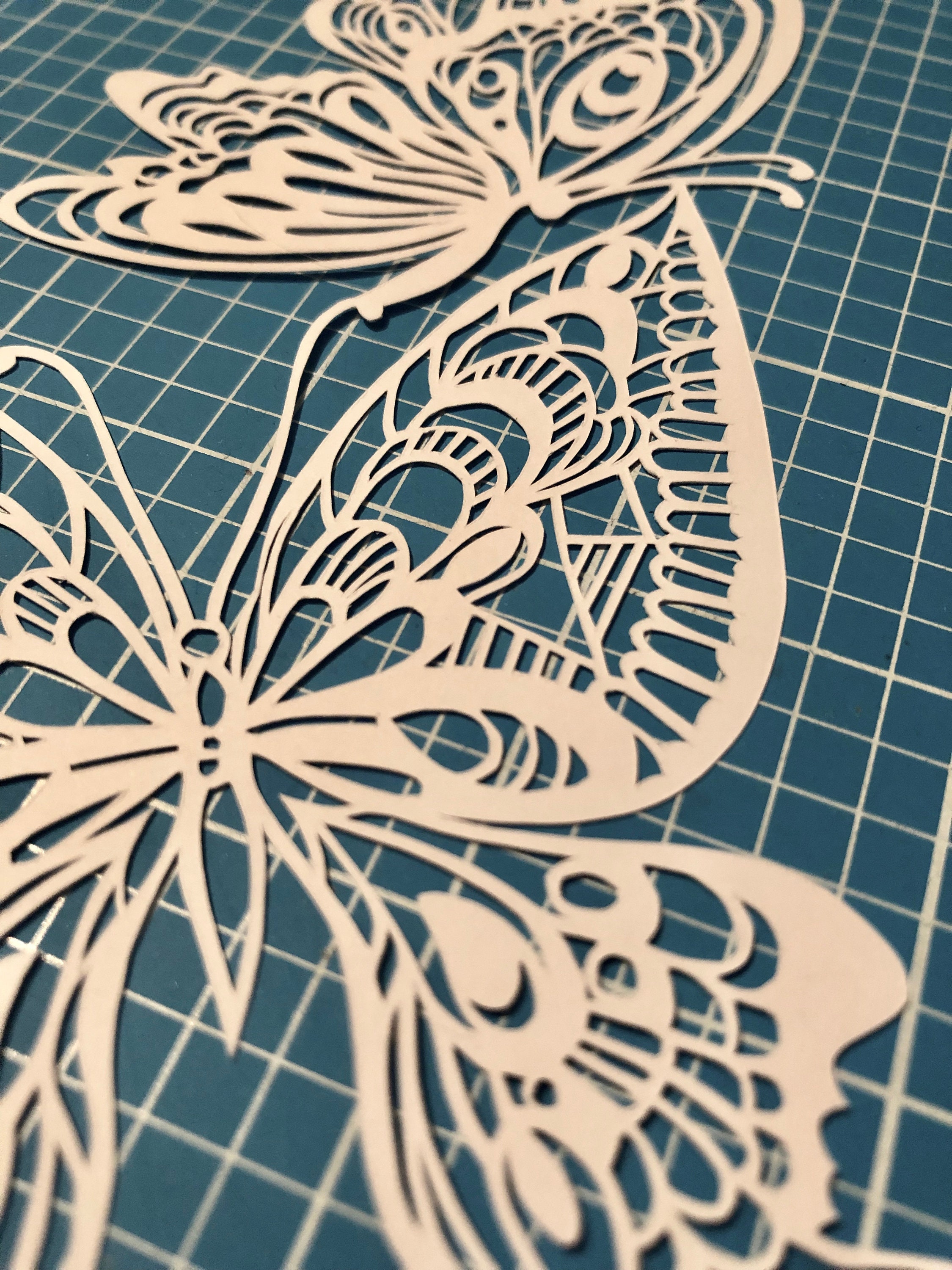 Butterflies Papercutting Template Digital Download - Etsy