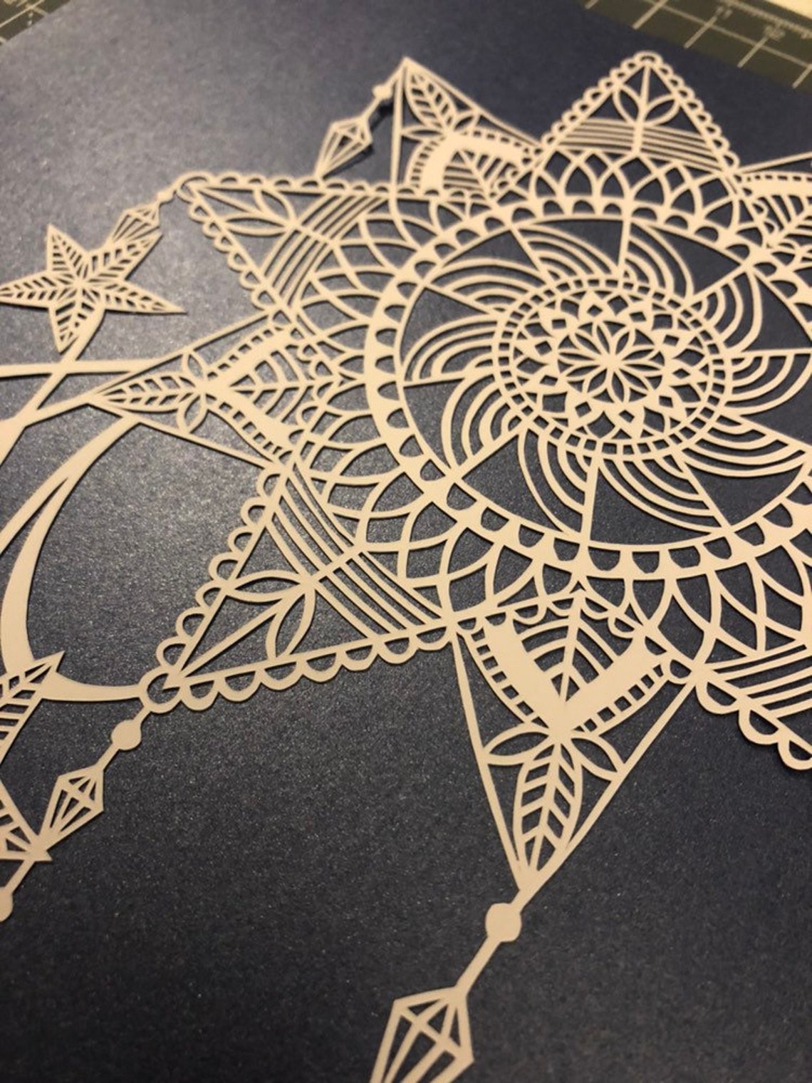 Mandala Shooting Star Papercutting Template Digital Download - Etsy