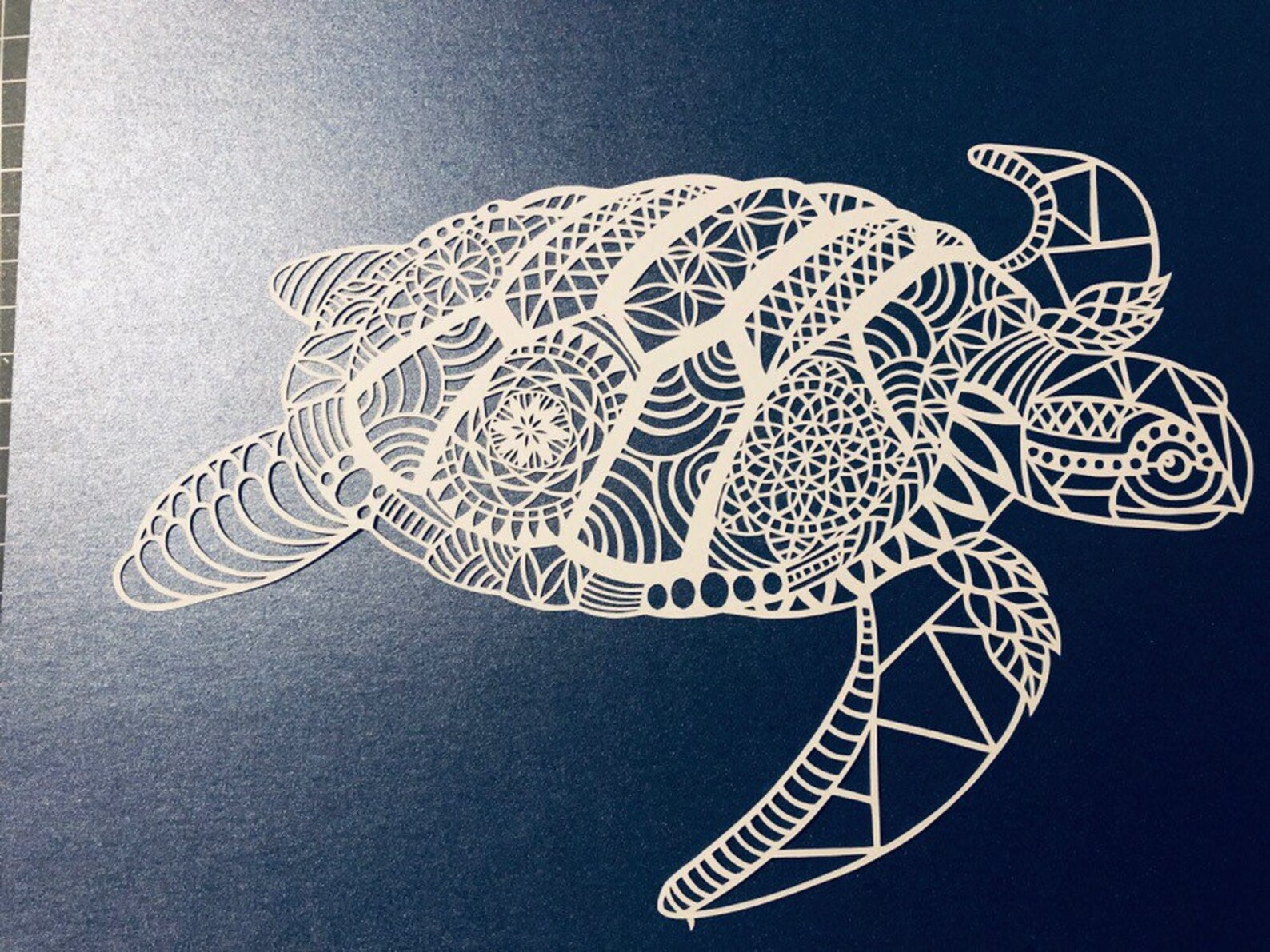 Mandala Sea Turtle Papercutting Template Digital Download - Etsy
