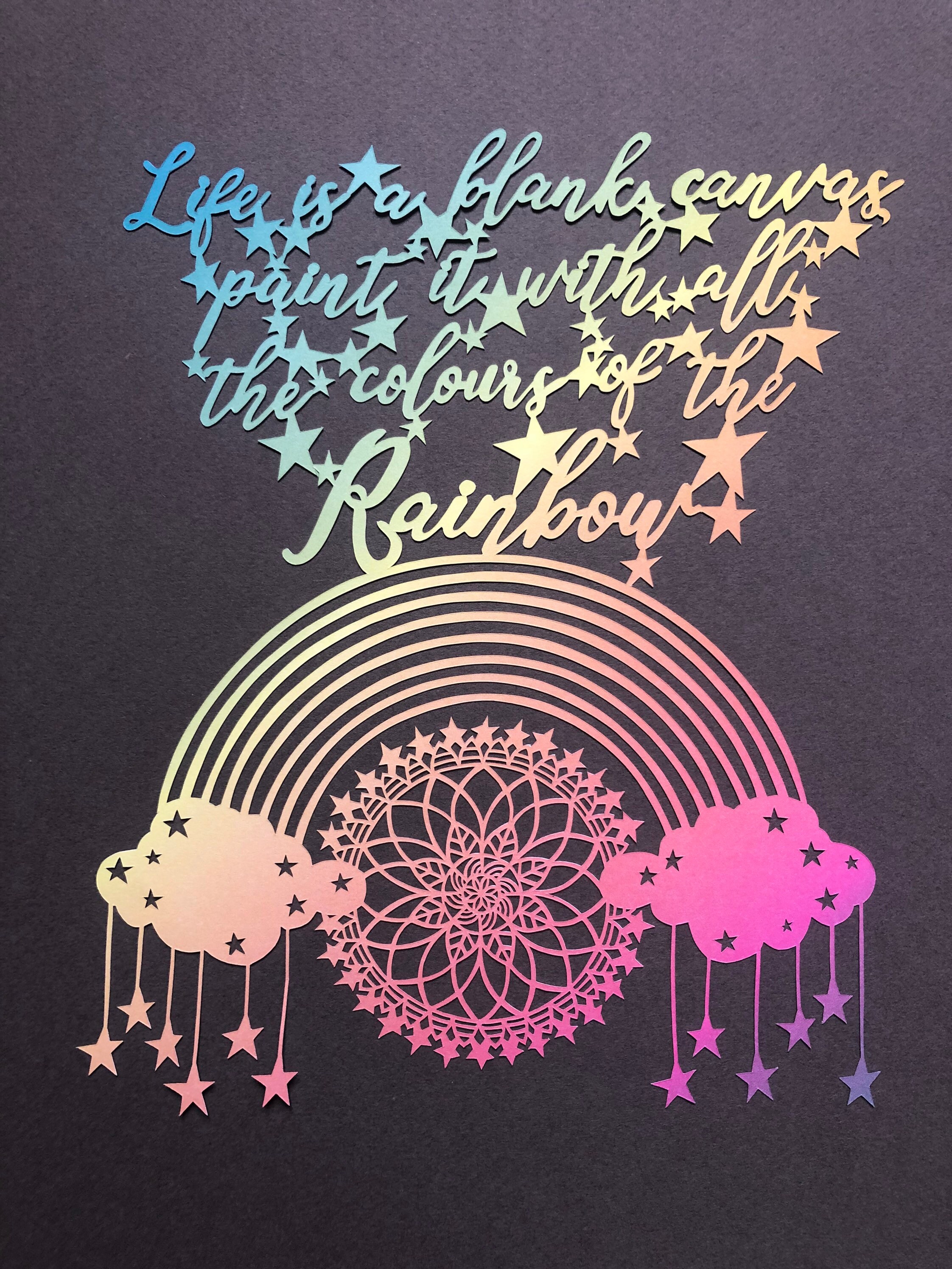 Life is a Blank Canvas Paint It With All the Colours of the Rainbow - Etsy