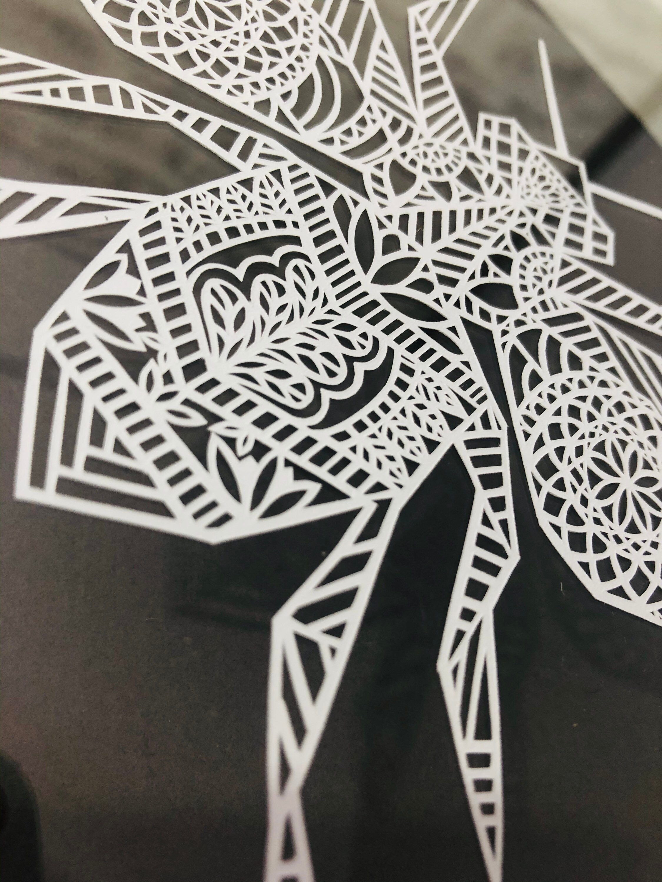 Mandala Bee Papercutting Template Digital Download - Etsy