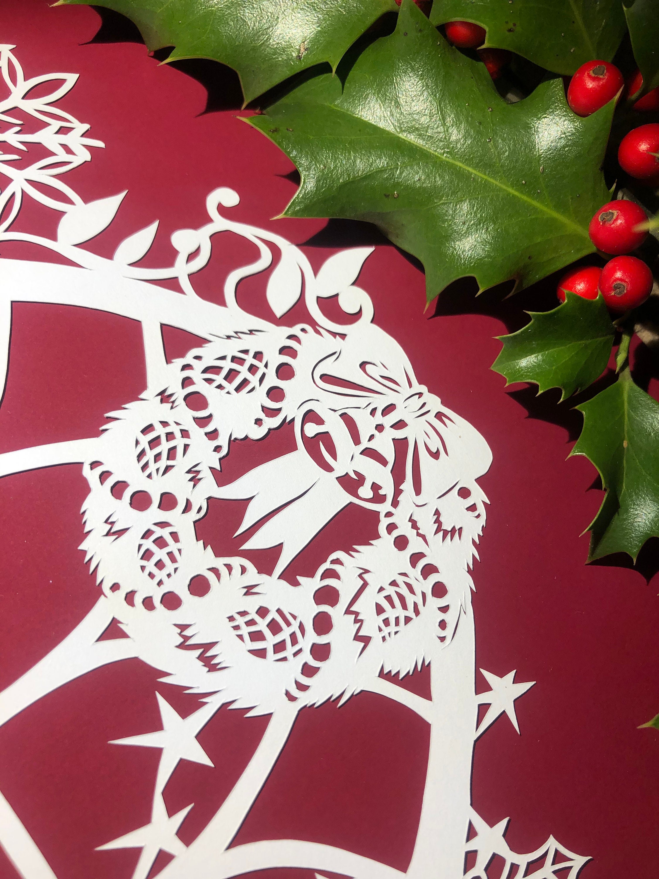 Christmas Window Digital Papercutting Template Digital Download - Etsy