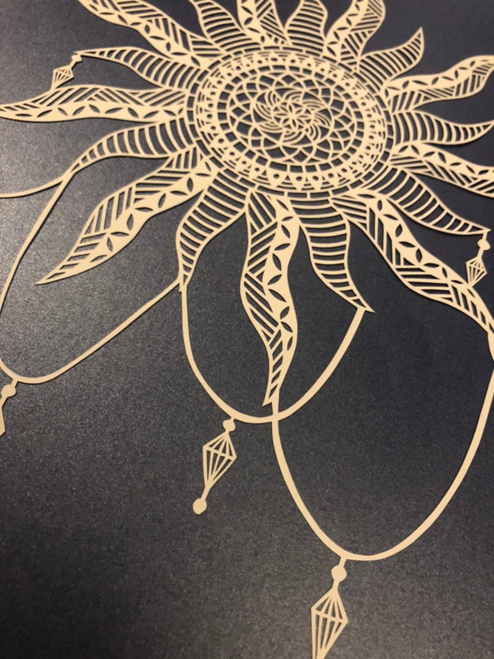 Mandala Sun Papercutting Template Digital Download - Etsy