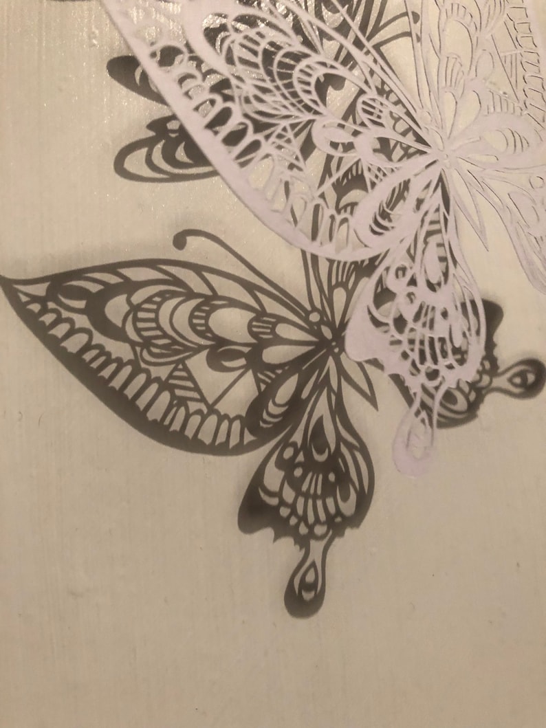Butterflies Papercutting Template Digital Download - Etsy