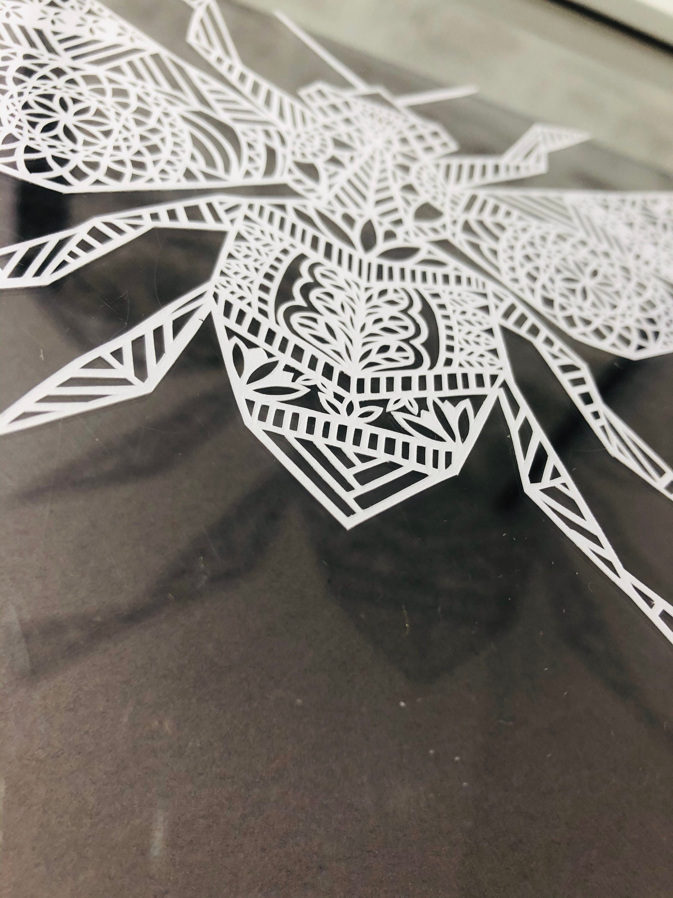 Mandala Bee Papercutting Template Digital Download - Etsy