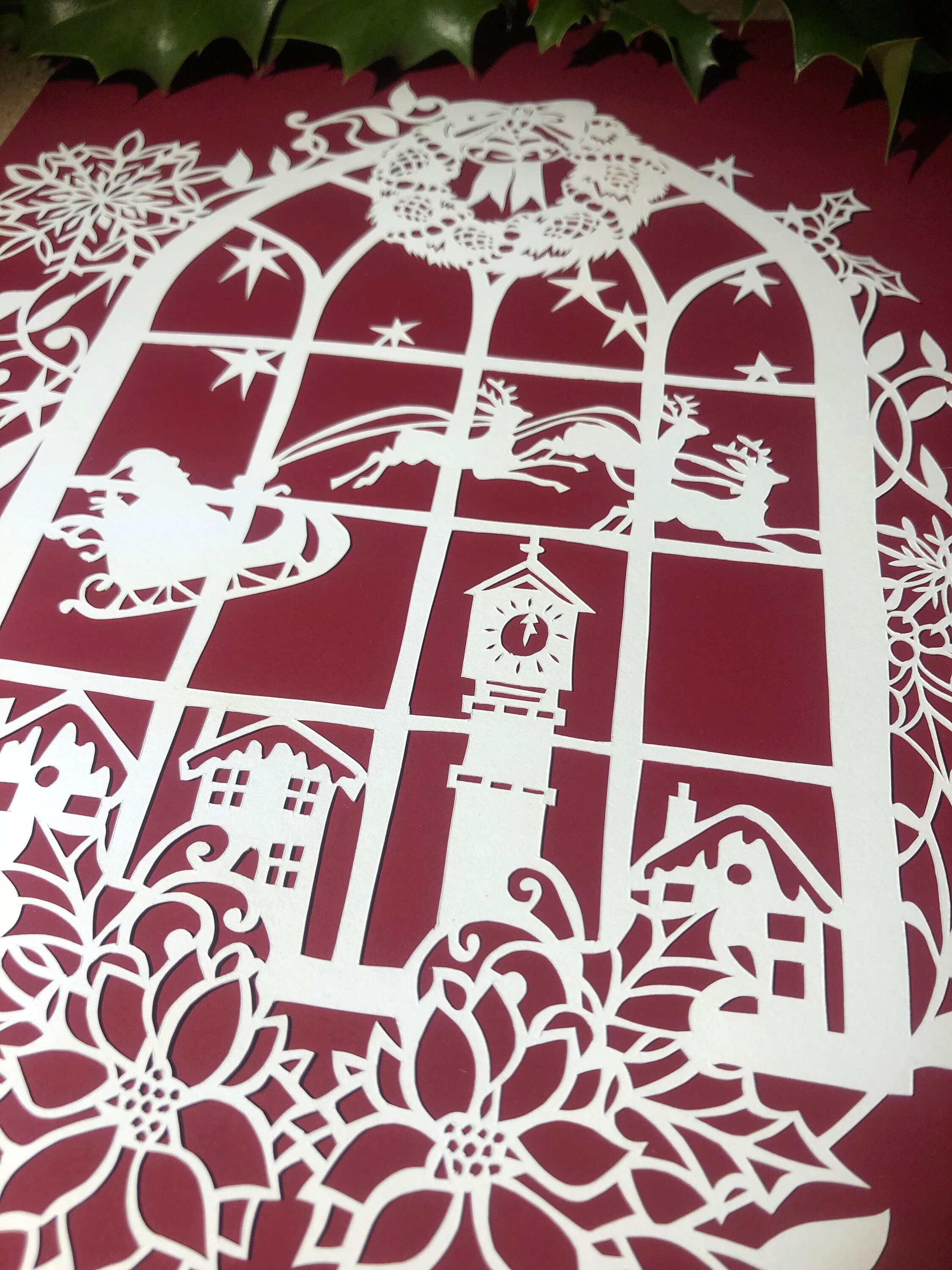 Christmas Window Digital Papercutting Template Digital Download - Etsy