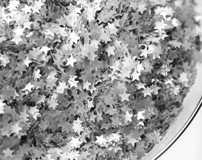 Edible Silver Metallic Star Glitter Sprinkles, Bulk Edible Glitter ...