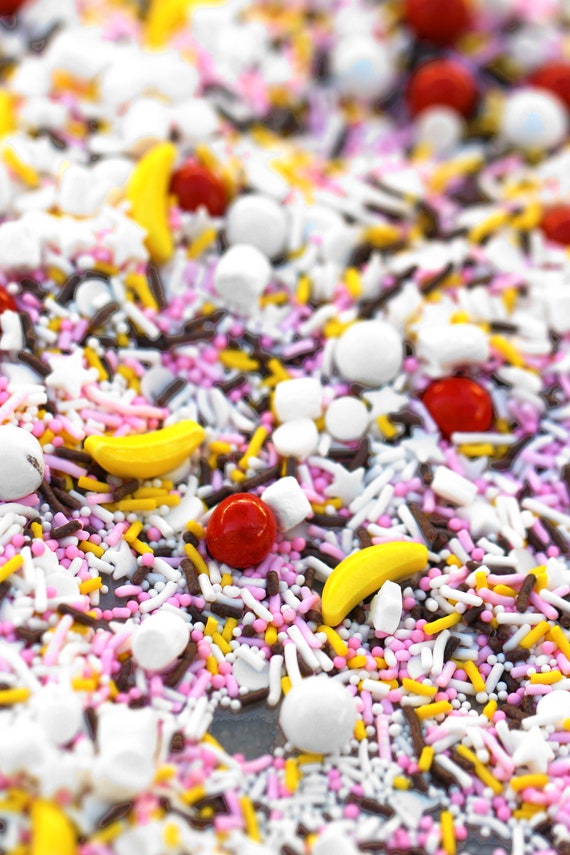Banana Split Sprinkles Valentines Sprinkles Holiday Etsy
