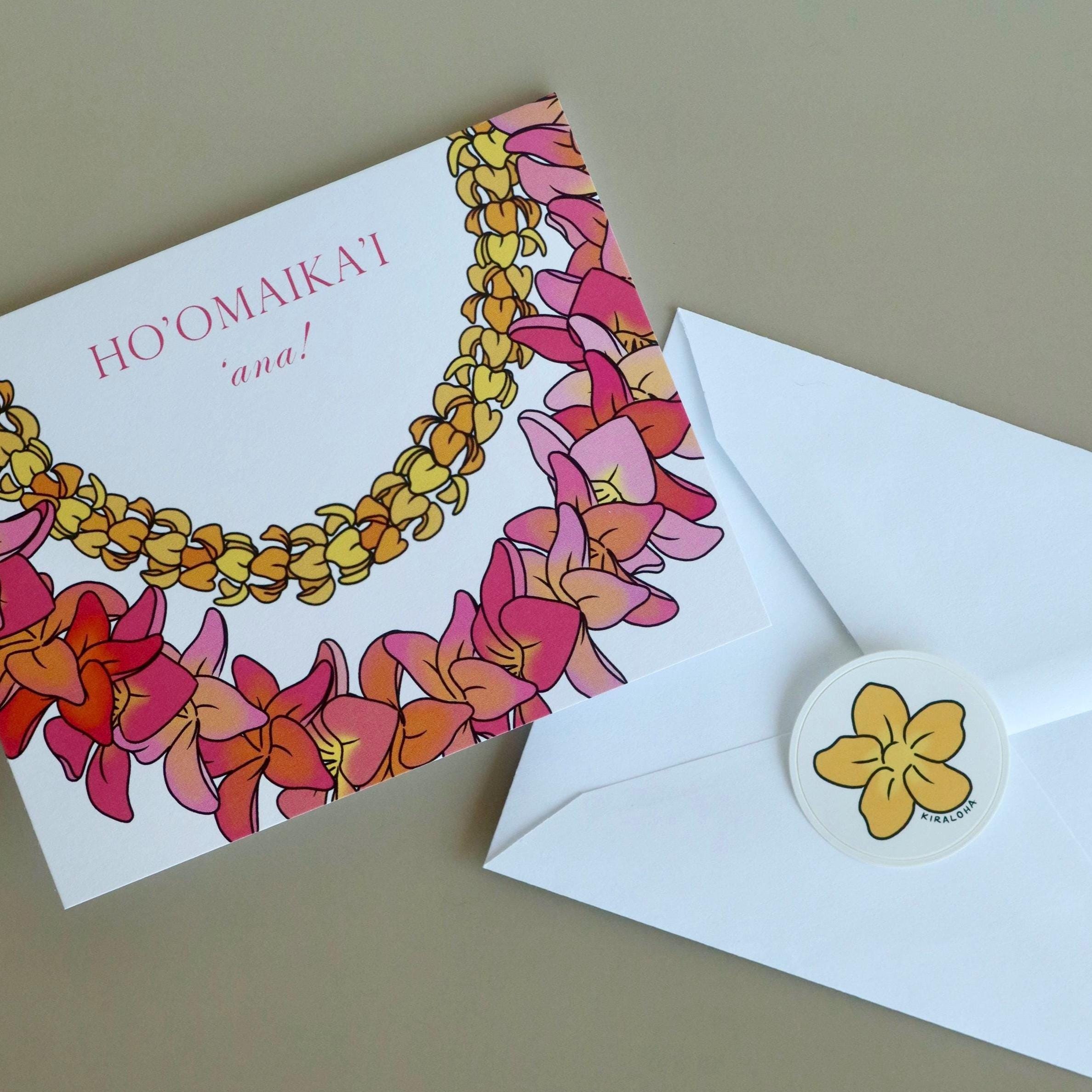 Ho'omaika'i! (congratulations!) | Single Note Card | Blank Inside - Etsy