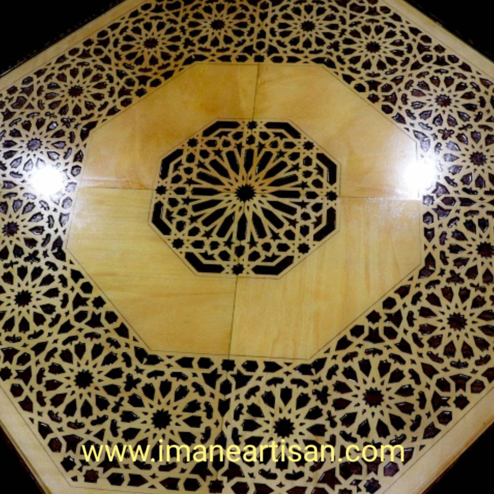 OC-001/ Moroccan Arabesque Octagon / Carved Wood / Laser Cut Wood ...