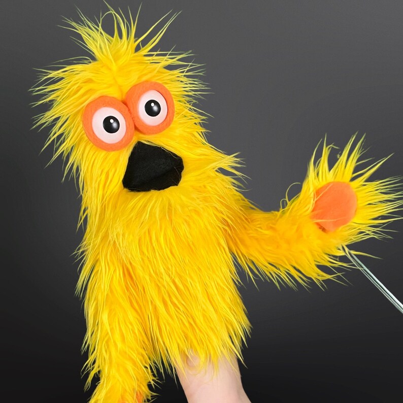 Custom Mega Meep Monster Puppet Removable Rod / Mini Live Hand - Etsy