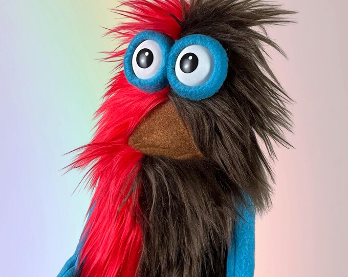 Meep Monster Puppet - Hand Puppet / Hand and Rod Puppet - 2 Fur - Brown ...