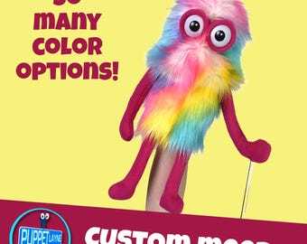 Meep Monster Puppet - Hand Puppet / Hand and Rod Puppet - 2 Fur - Brown ...