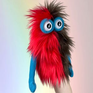 Meep Monster Puppet - Hand Puppet / Hand and Rod Puppet - 2 Fur - Brown ...