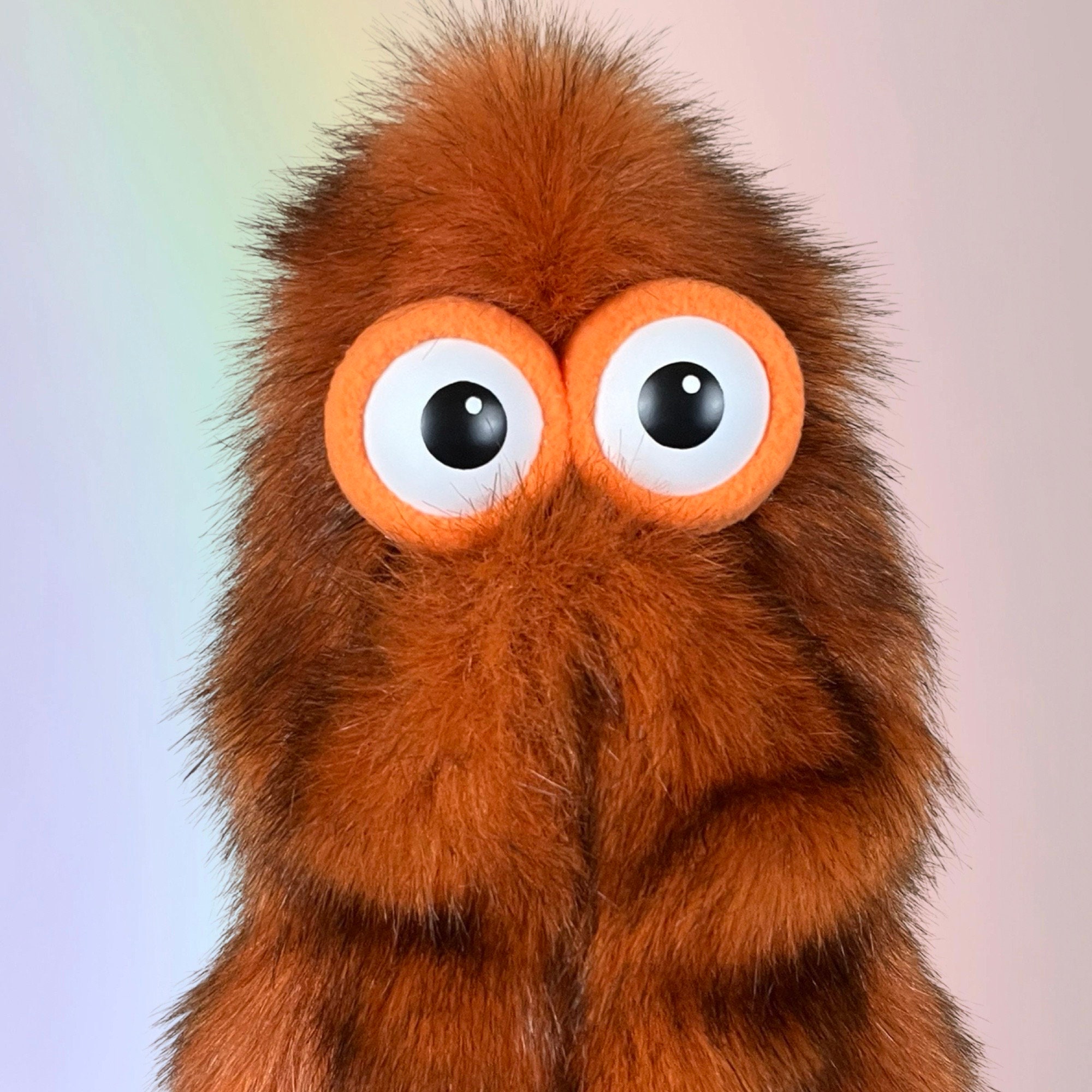 Mega Meep Monster Puppet Speciality Fox Faux Fur Removable Rod / Mini ...