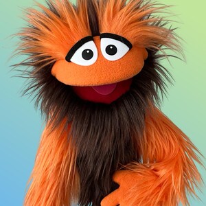 Ez Pz Pro Monster - Hand and Rod Puppet - Orange and Brown - Etsy