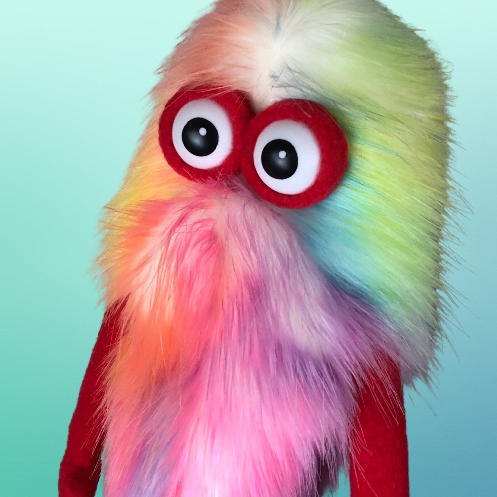 RAINBOW Meep Monster Puppet Custom - Etsy
