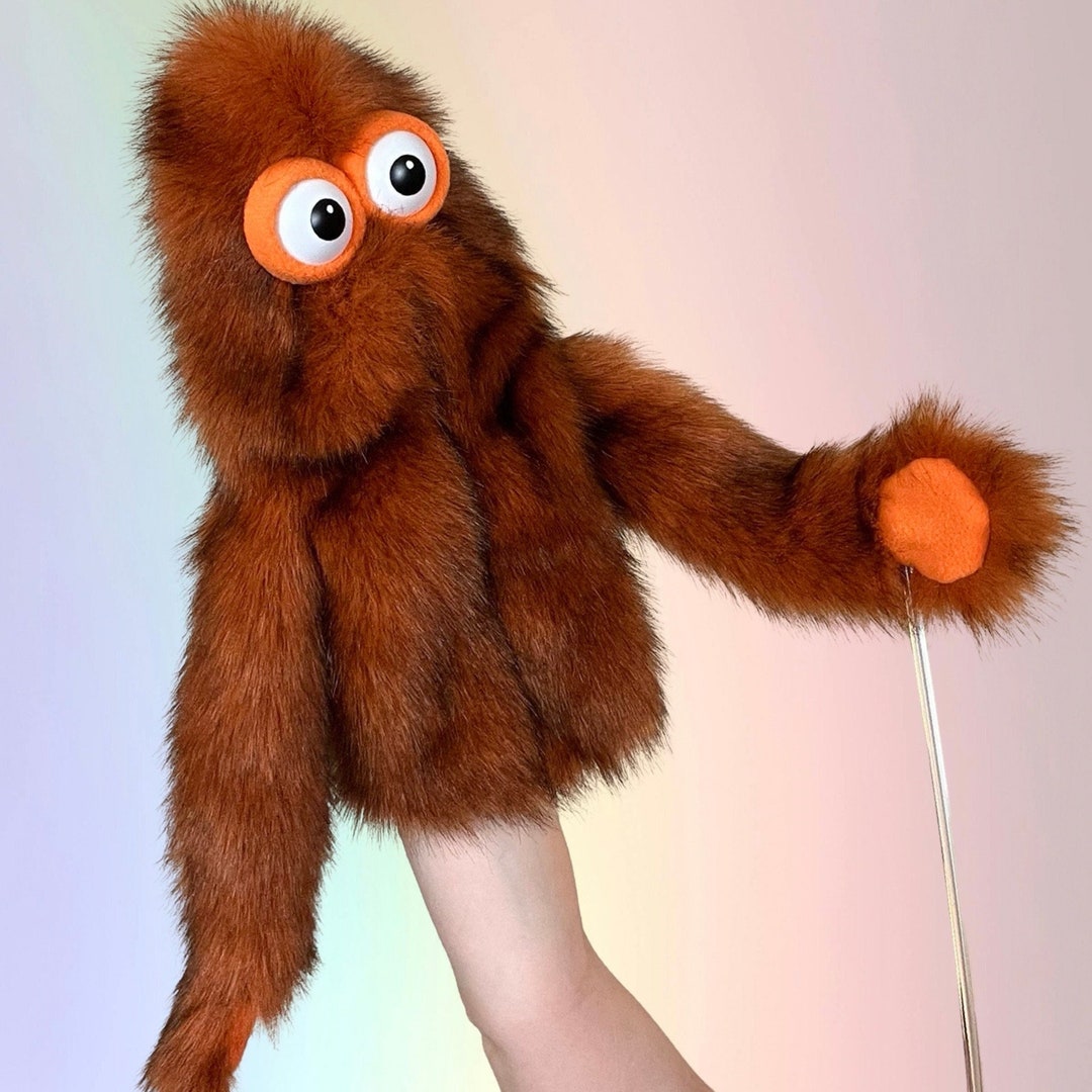 Mega Meep Monster Puppet - Speciality Fox Faux Fur - Removable Rod ...