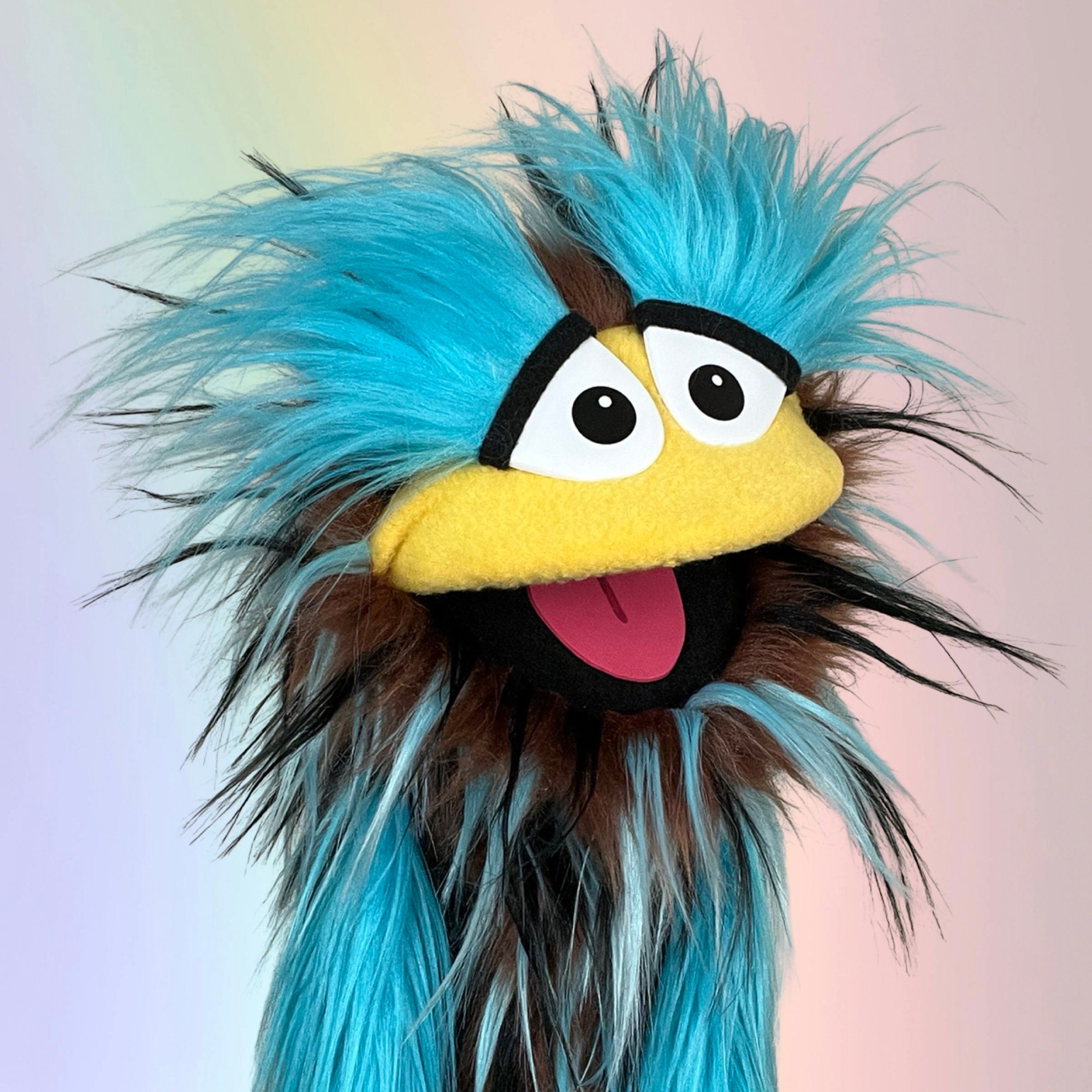 Ez Pz Pro Monster Hand and Rod Puppet Brown, Blue, and Yellow - Etsy