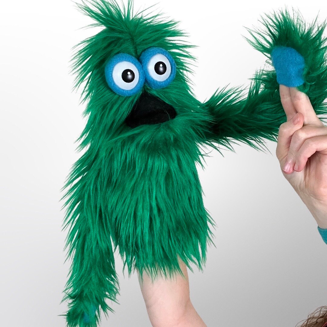 Custom Mega Meep Monster Puppet Removable Rod / Mini Live Hand - Etsy