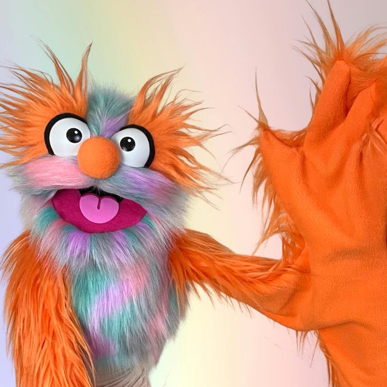 Nosey Pro - Professional Live Hand Puppet - Speciality Sunset Rainbow ...