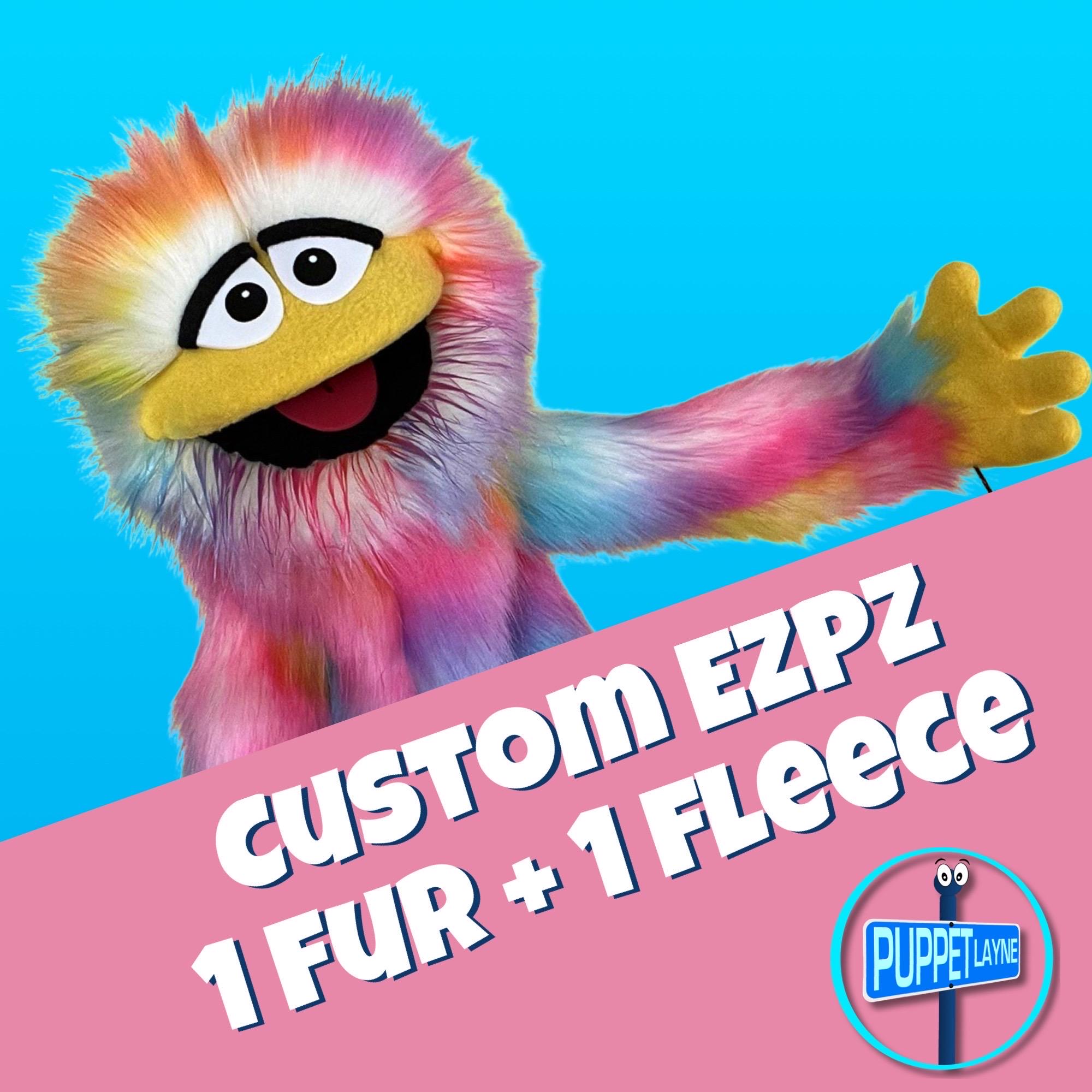 CUSTOM Hand and Rod Puppet - Ez Pz Pro Monster - 1 Fur + 1 Fleece - Etsy