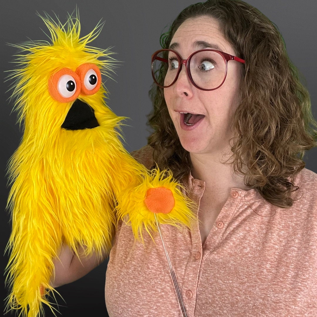 Custom Mega Meep Monster Puppet Removable Rod / Mini Live Hand - Etsy