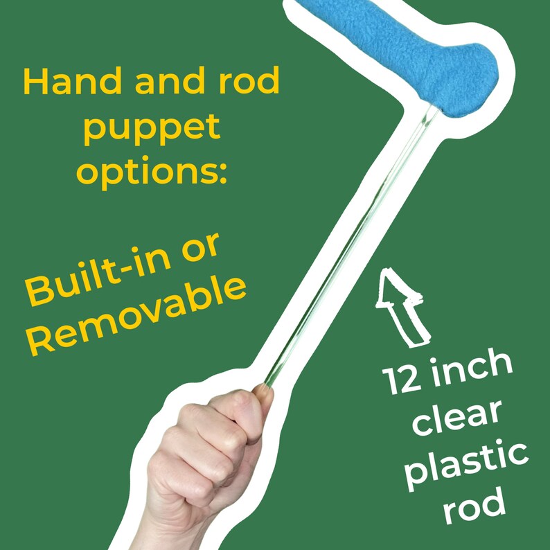 Meep Monster Puppet Hand Puppet / Hand and Rod Puppet Red Fur - Etsy